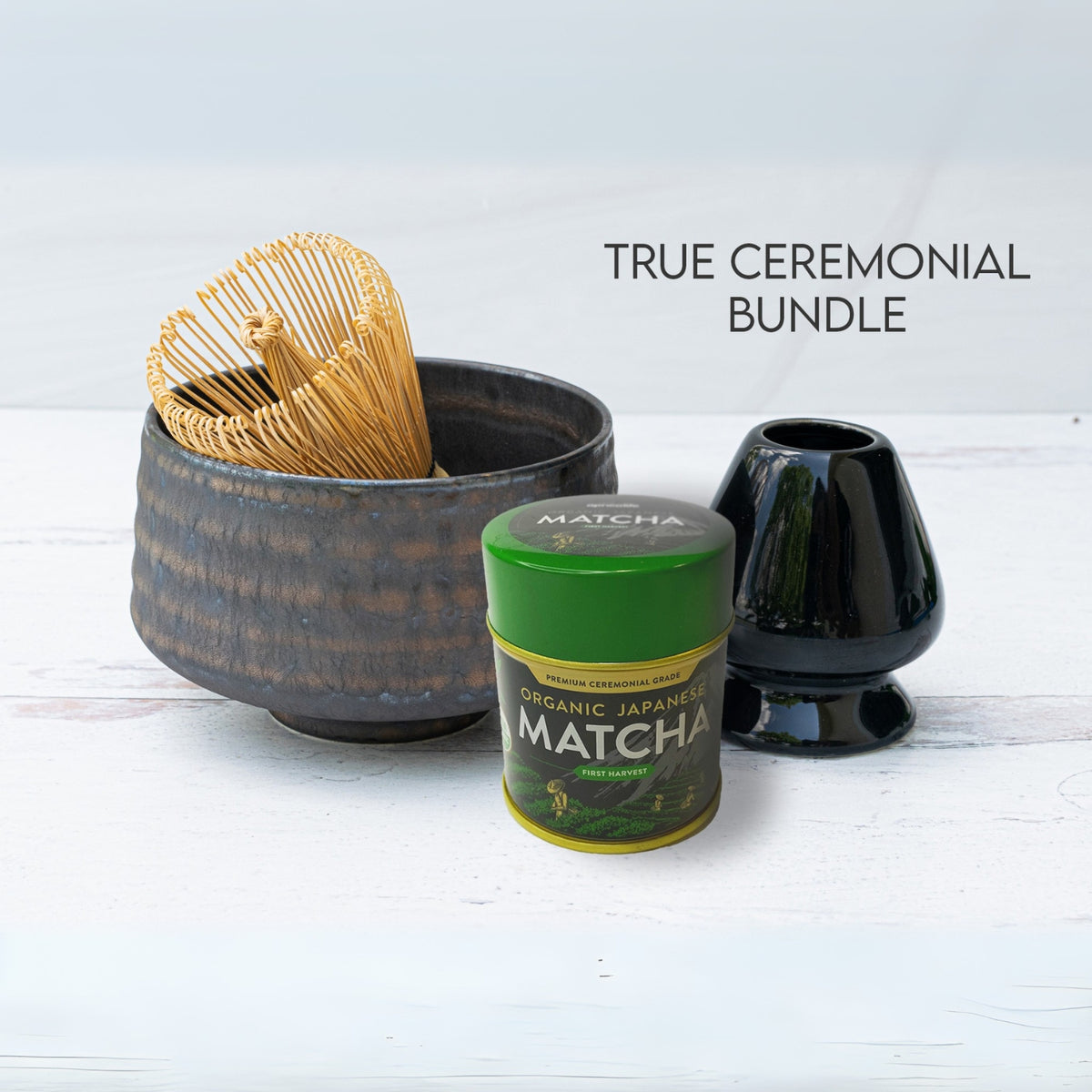 Kaneni Gold Crystal Ceramic Matcha Bowl, Bamboo Matcha Whisk, Whisk Ho ...
